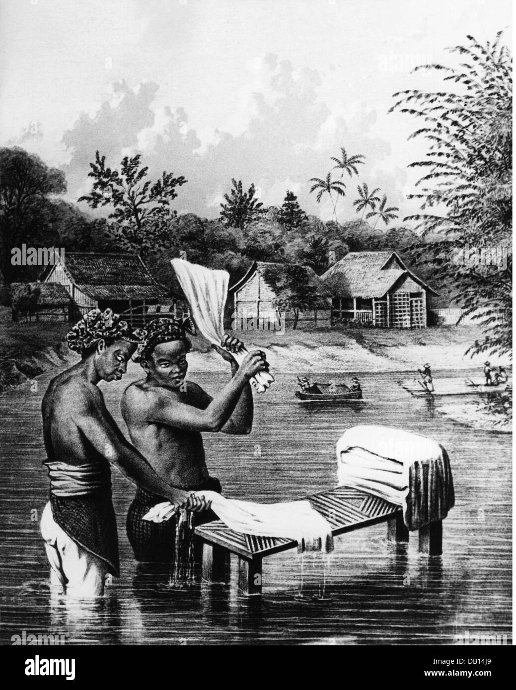 African laundresses Black and White Stock Photos & Images - Alamy