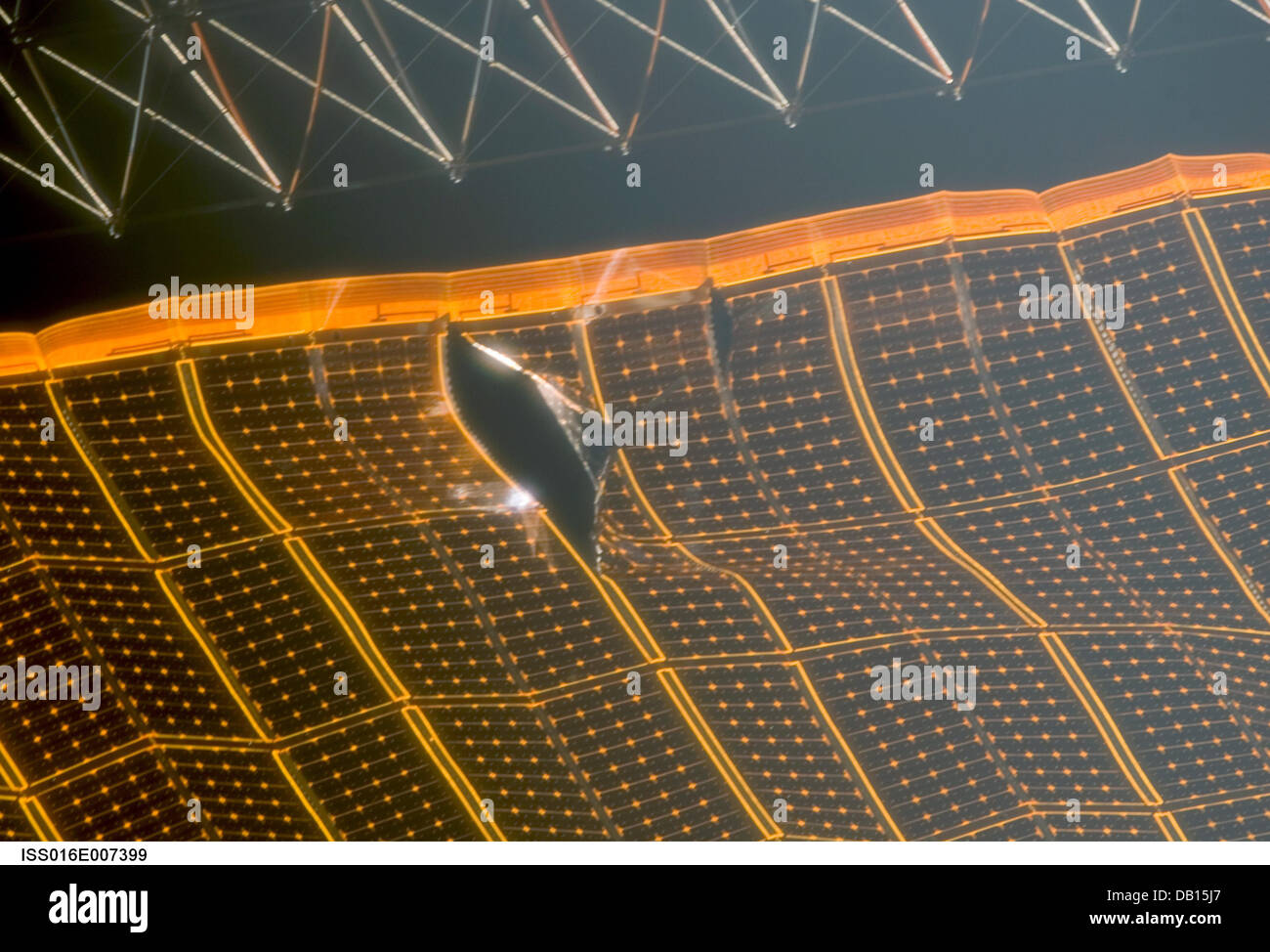 The image released by US space agency NASA shows a rip in the right ...