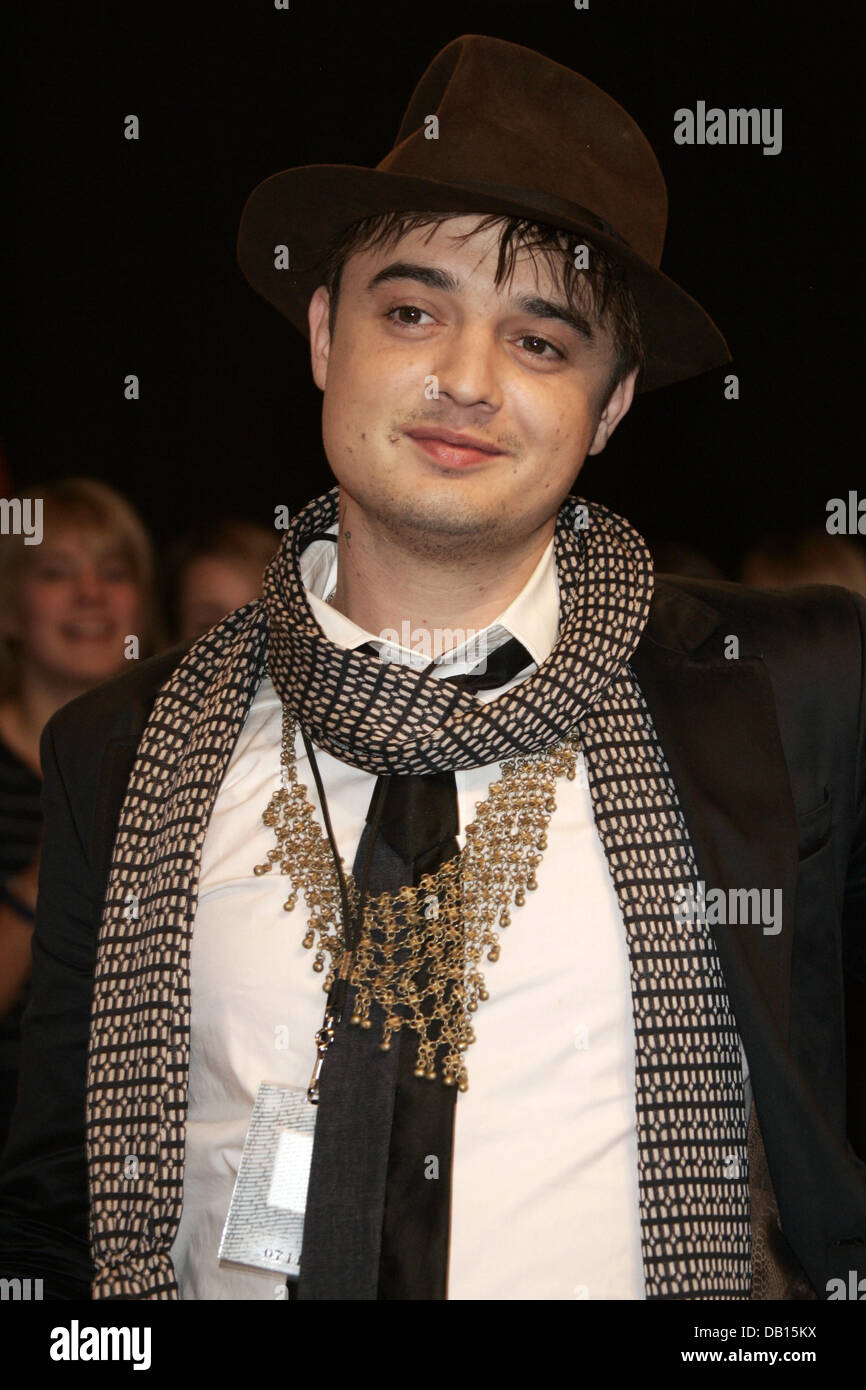 British singer Pete Doherty poses as he arrives on the red carpet for ...