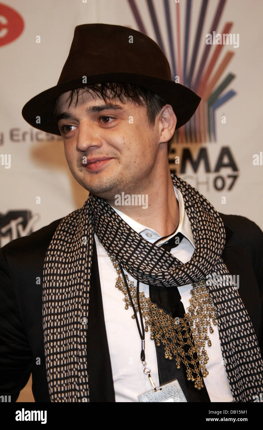 British singer Pete Doherty poses as he arrives on the red carpet for ...