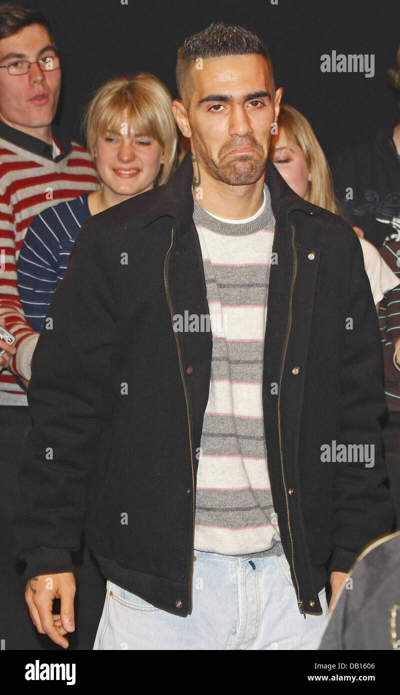 German rapper Bushido grimaces as he arrives on the red carpet for the ...