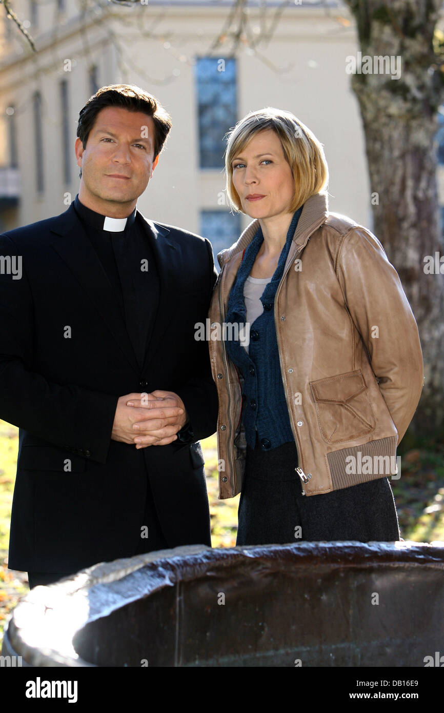 German actress Christine Doering and British actor Francis Fulton-Smith ...
