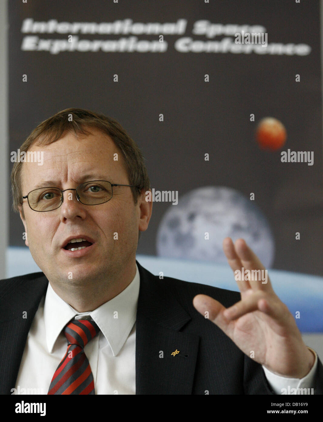 CEO of German Aerospace Center (DLR), Johann-Dietrich Woerner, speaks ...
