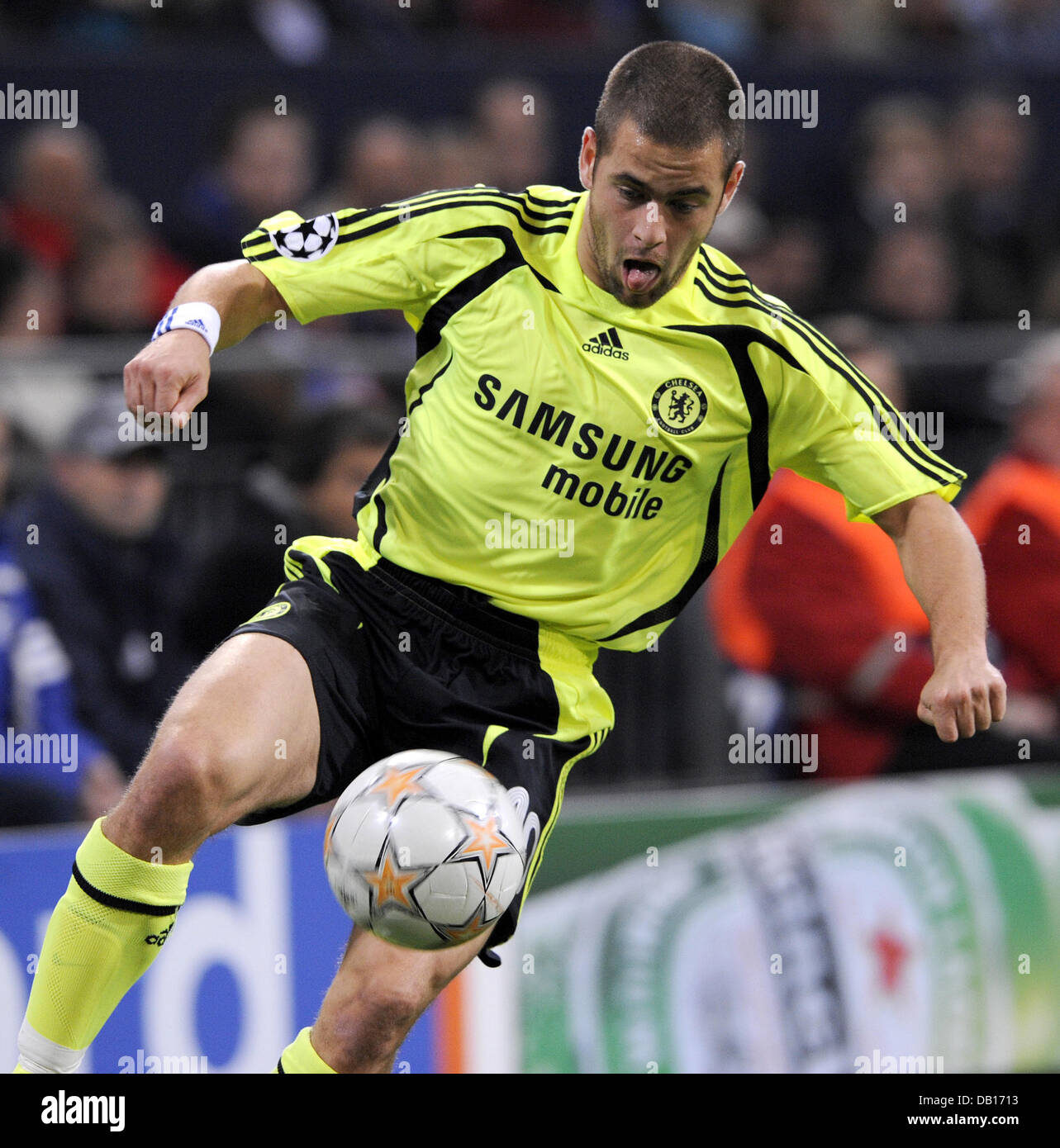 Joe Cole of FC Chelsea is shown in action during the Champions League ...