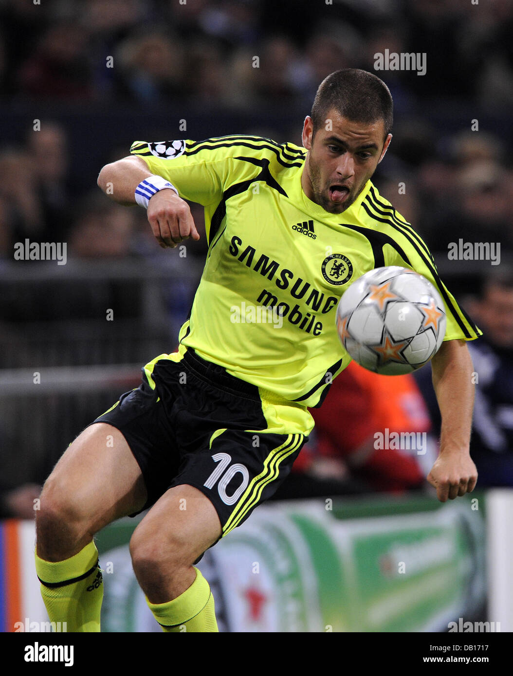 Joe Cole of FC Chelsea is shown in action during the Champions League ...