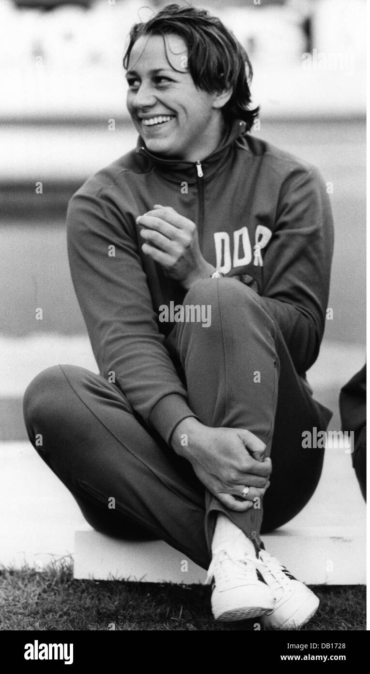 Stecher, Renate, * 12.5.1950, German athlete (athletics), half length ...