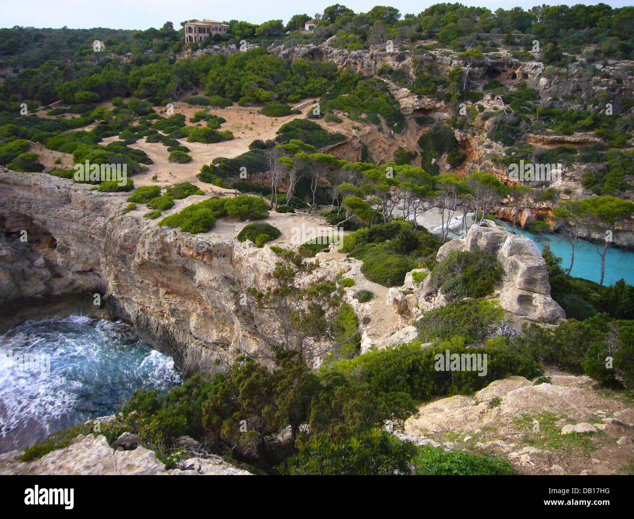 The picture shows the bay of Cala S'Almunia near Santanyi on the ...