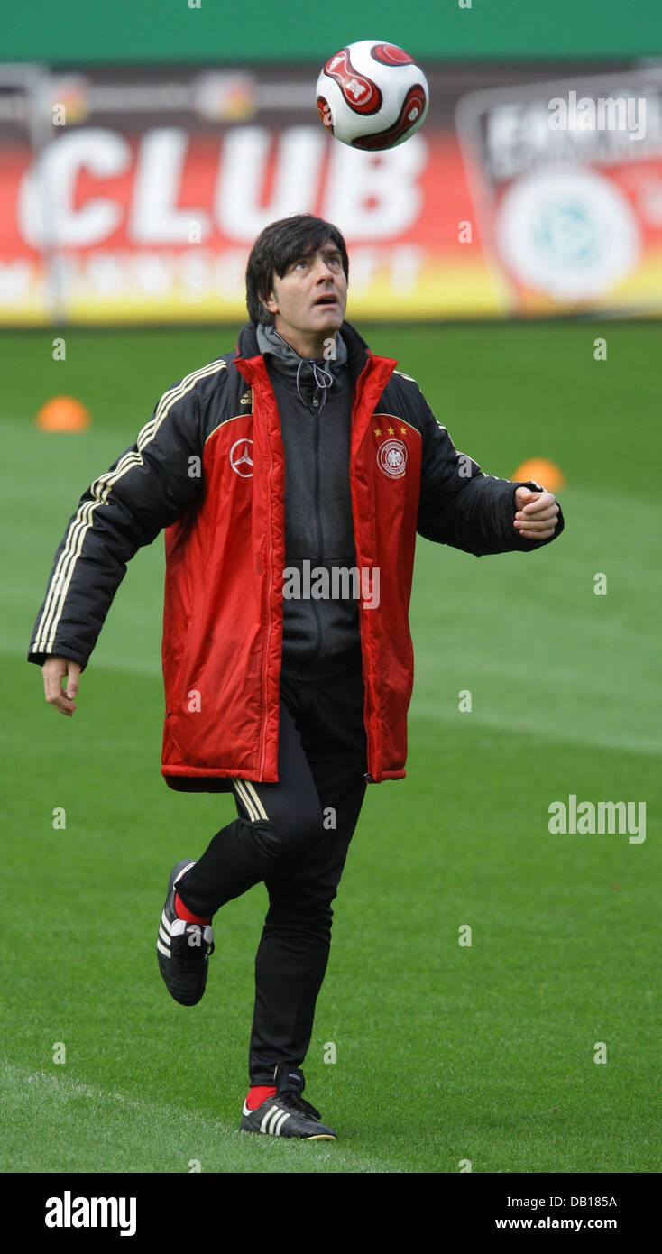 German national coach Joachim Loew is shown in action during team ...
