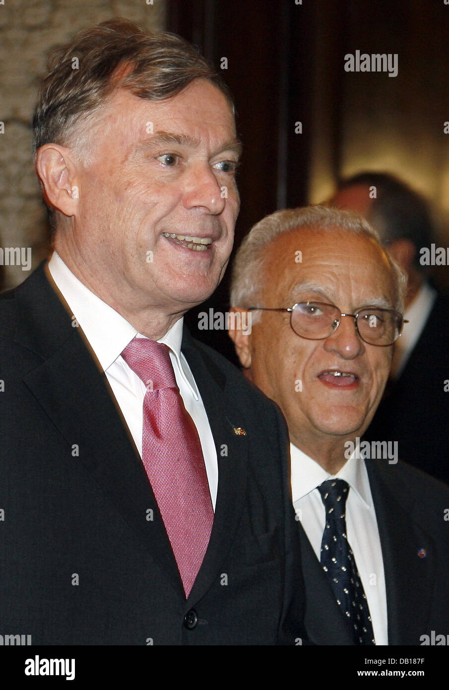 The President of Malta Edward Fenech Adami (R) welcomes German ...