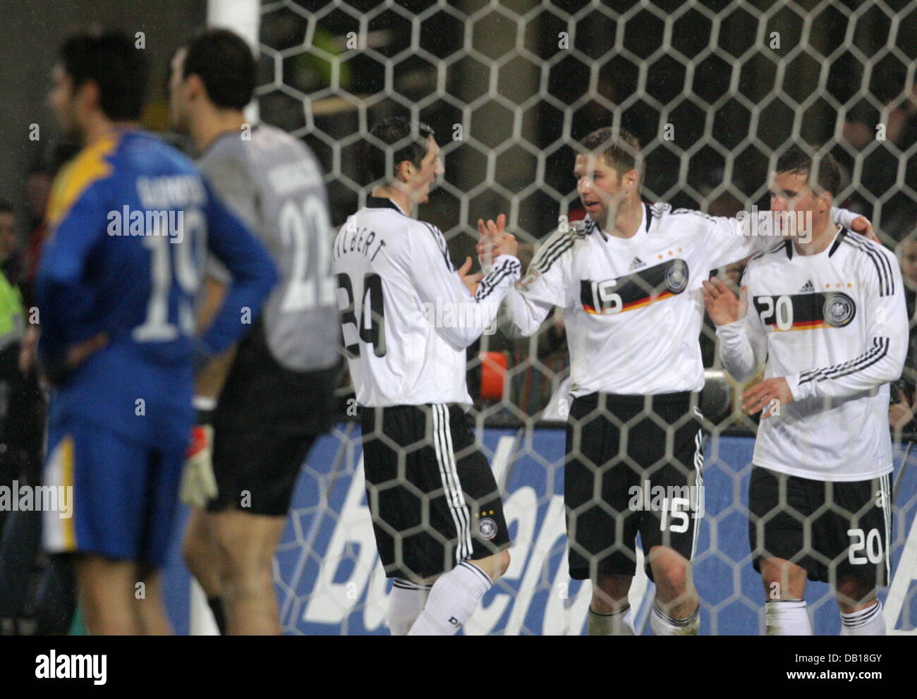 German national player Roberto Hilbert, Thomas Hitzlsperger and Lukas ...