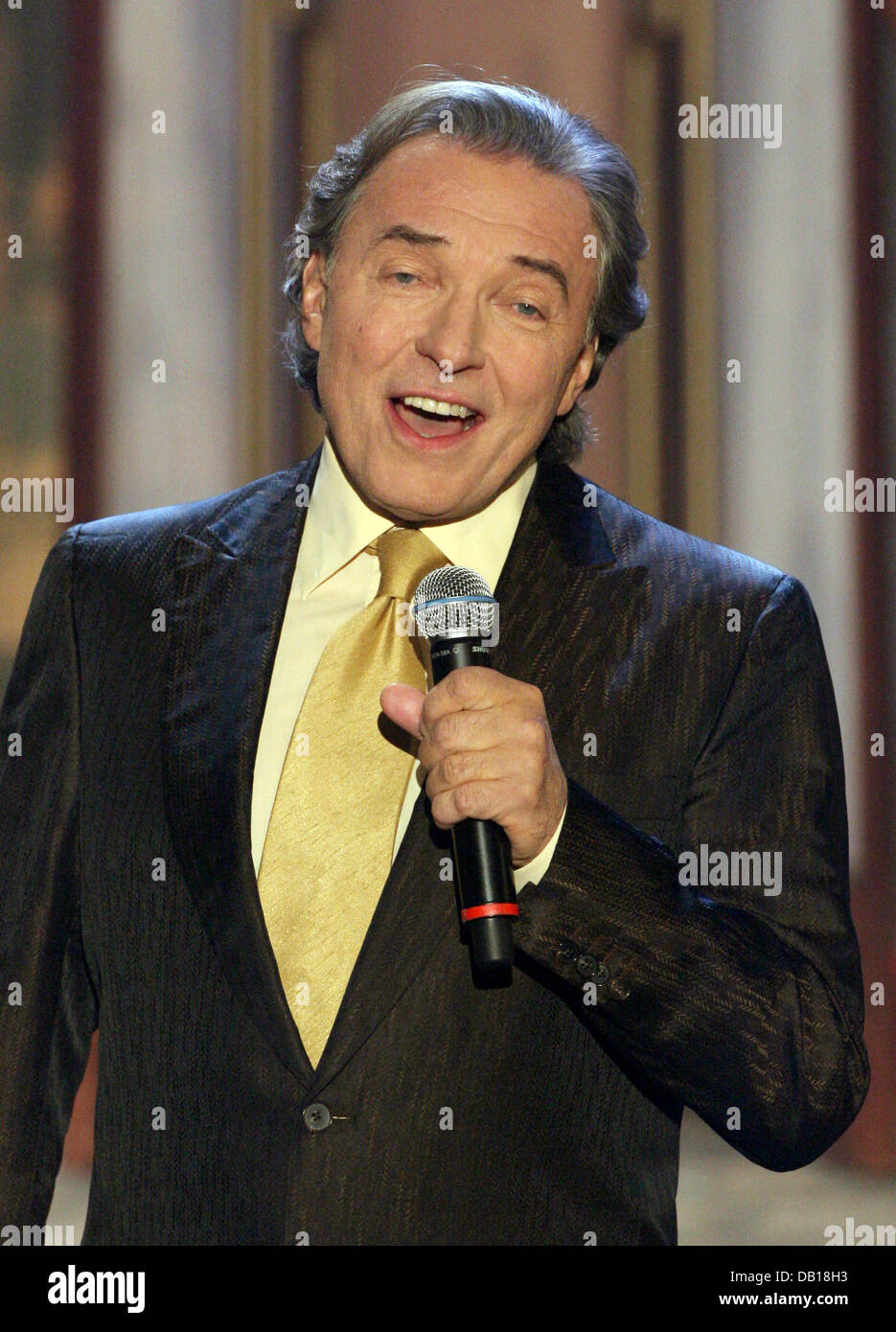 Czech singer Karel Gott performs at the ZDF (public television channel ...
