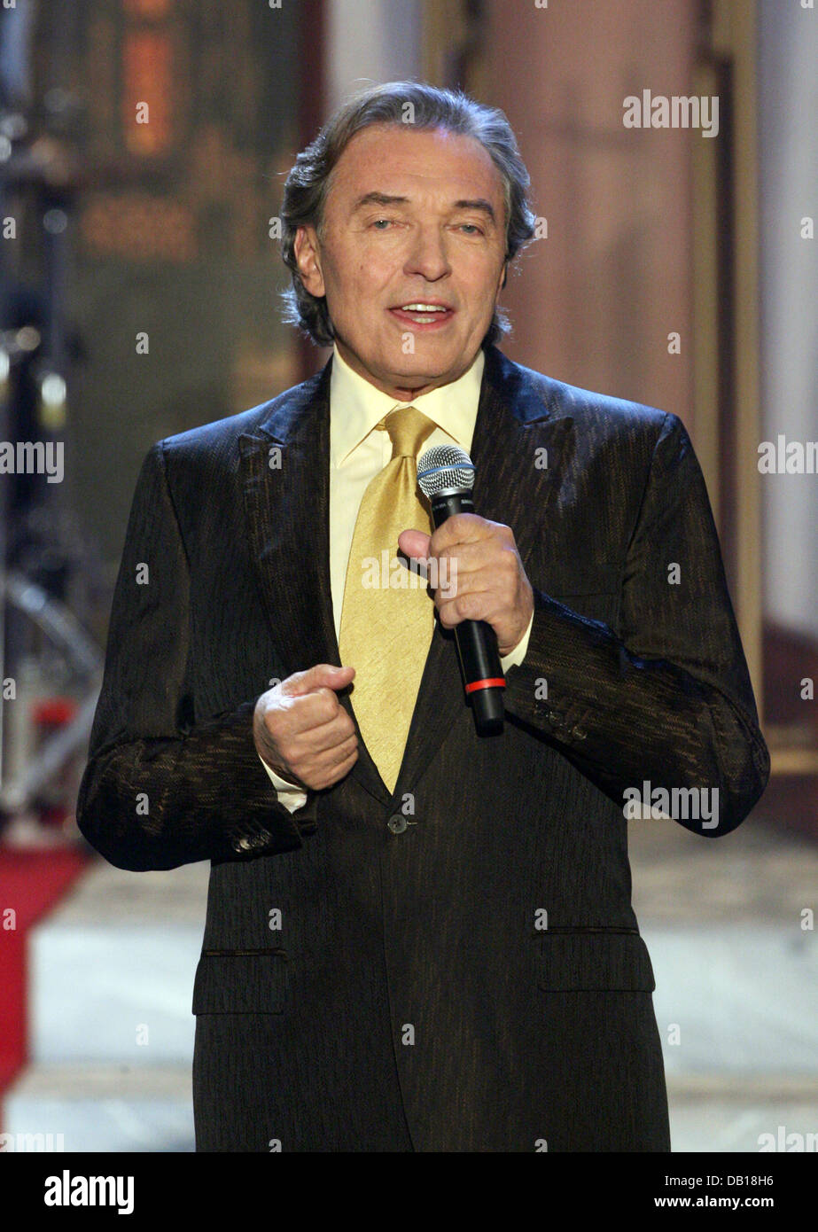 Czech singer Karel Gott performs at the ZDF (public television channel ...