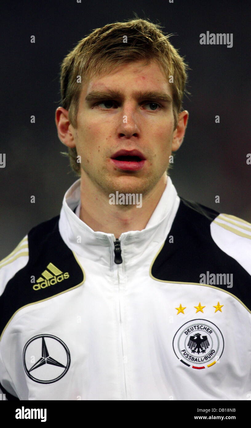 German international full-back Per Mertesacker pictured before the UEFA ...