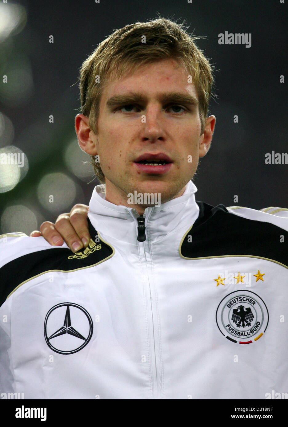 German international full-back Per Mertesacker pictured before the UEFA ...