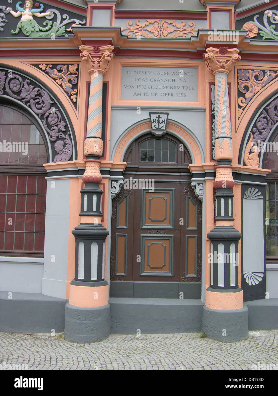 The picture shows the renaissance style Cranach house, built in 1549 in ...
