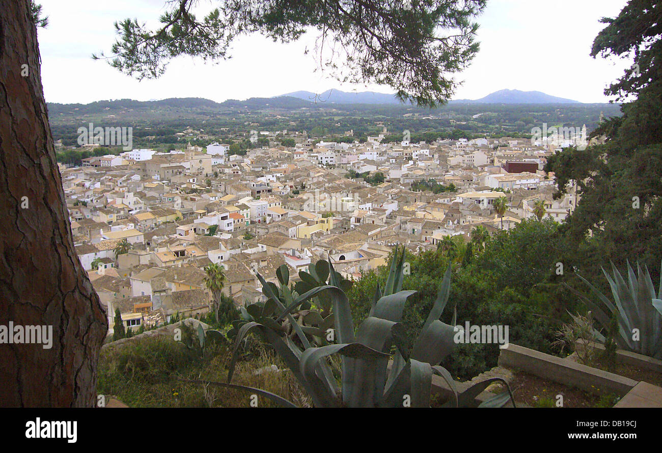 View over the Mallorquin village Arta, Spain, 17 October 2007. Located ...