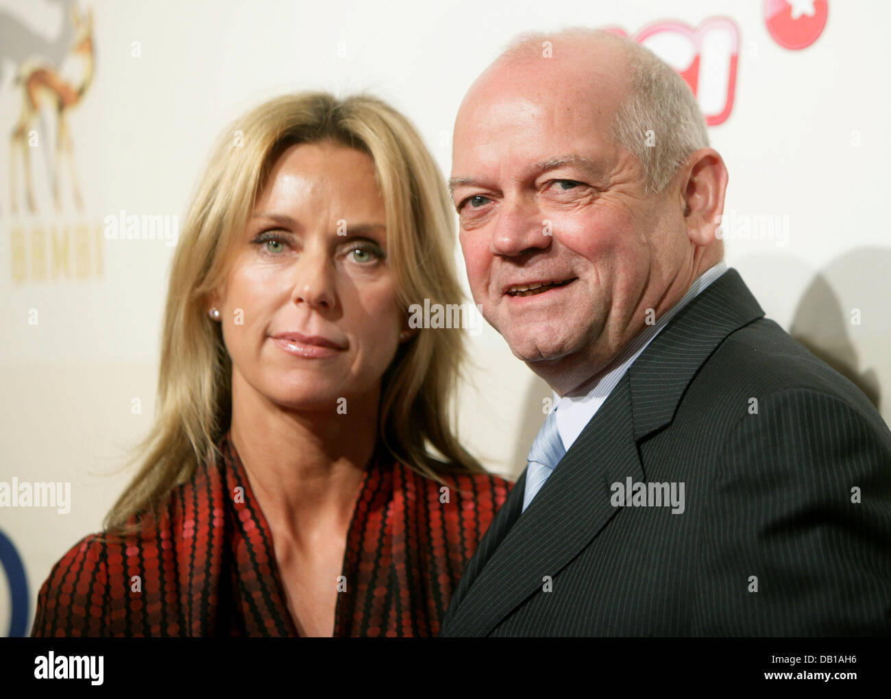 Joachim Hunold CEO of Air-Berlin and his wife Manuela Hunold pose on ...