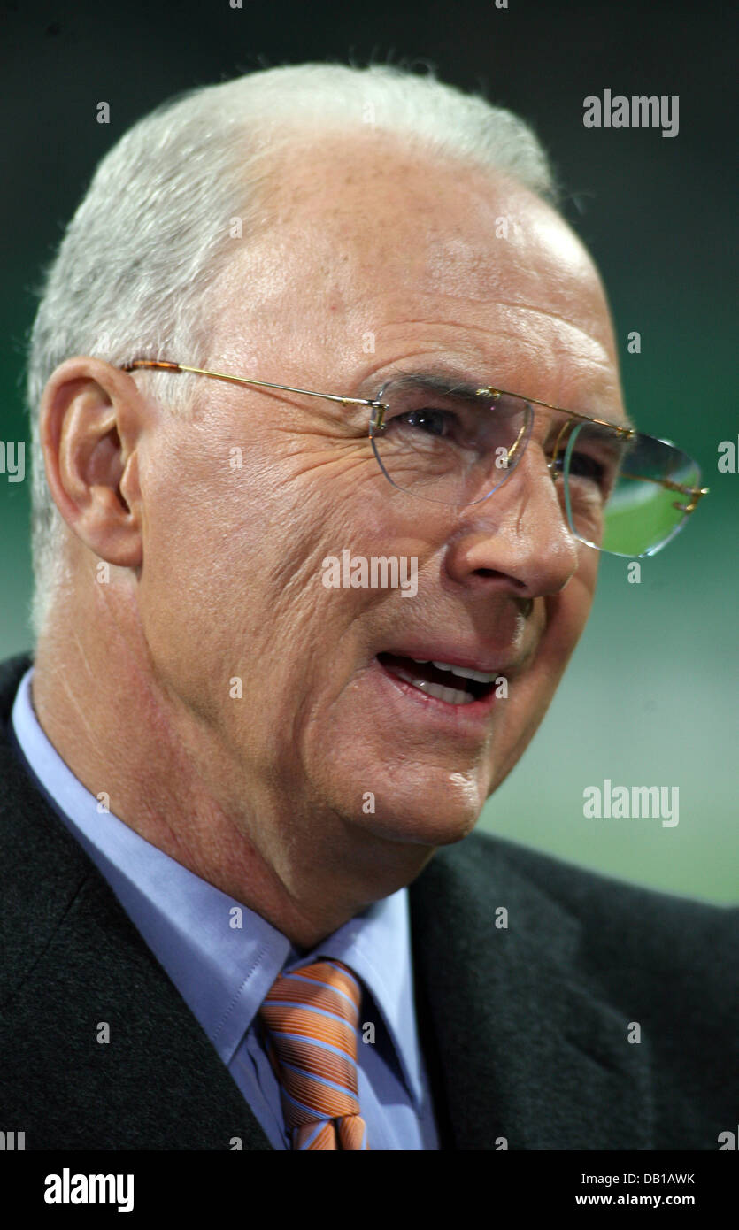 German soccer legend Franz Beckenbauer gives an interview at the UEFA ...