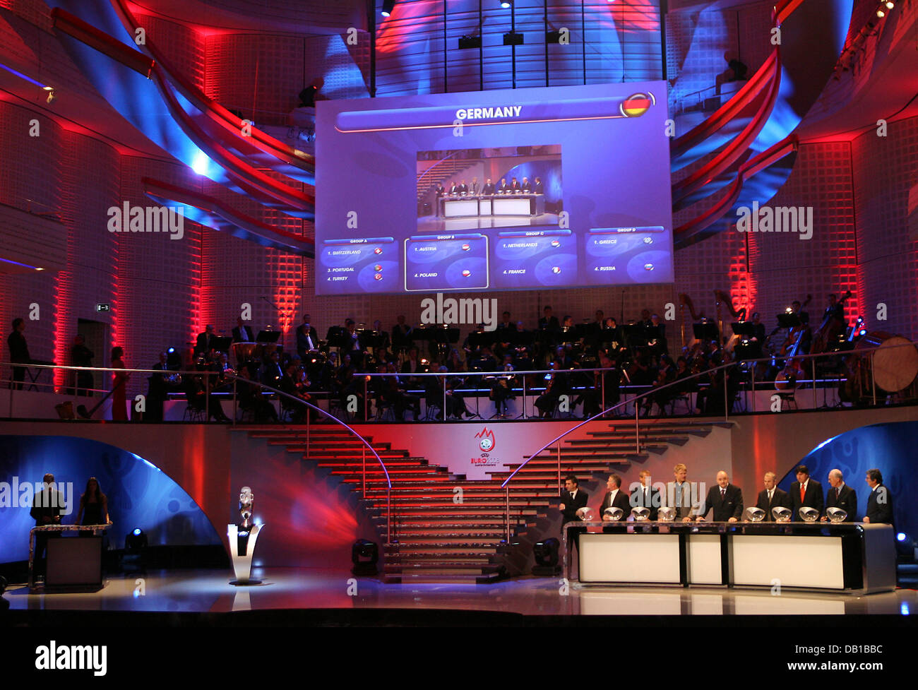 The picture shows the stage of the Euro 2008 preliminary round group ...