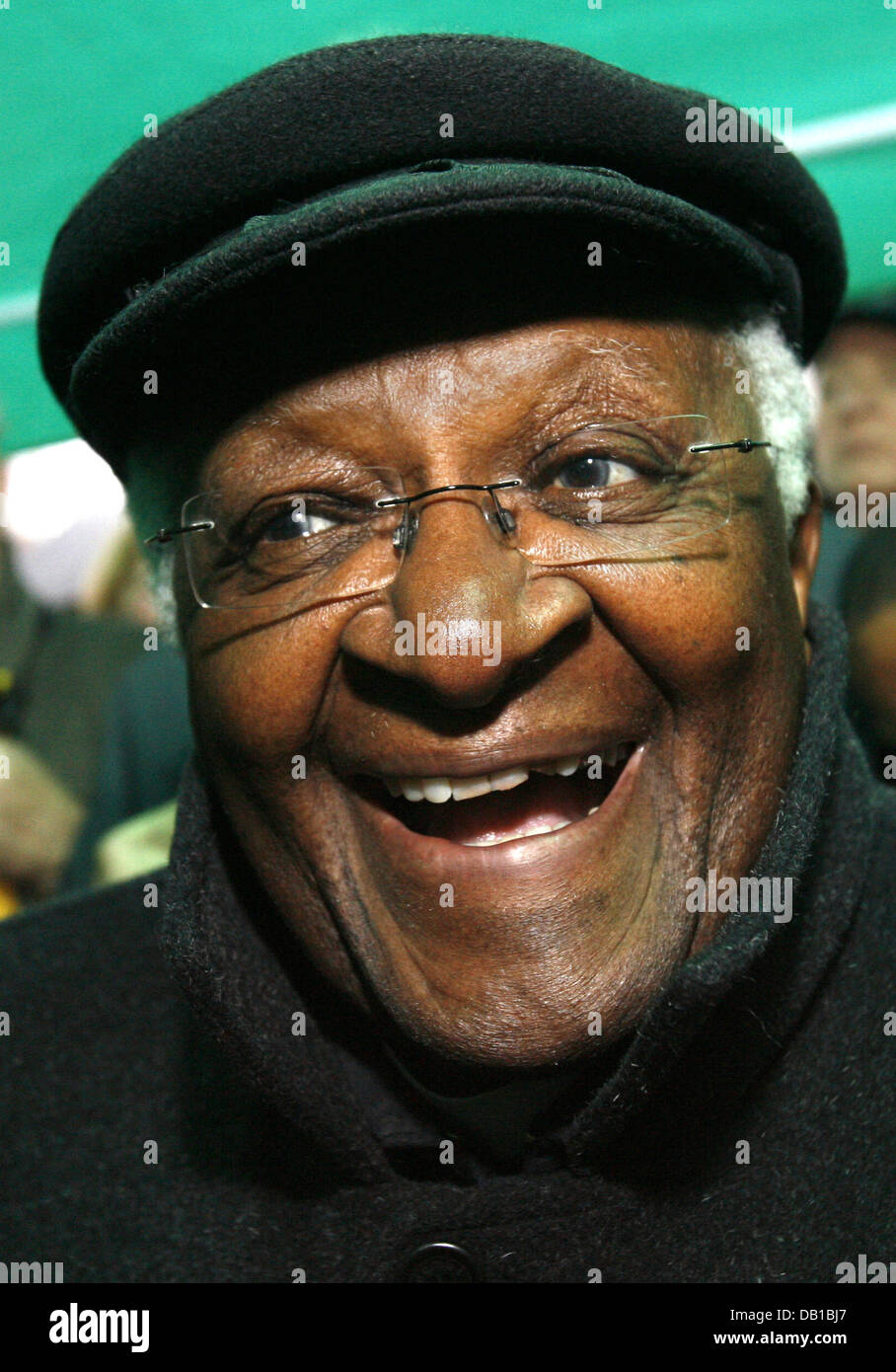 Nobel Peace Prize Laureate South African Bishop Desmond Tutu Smiles
