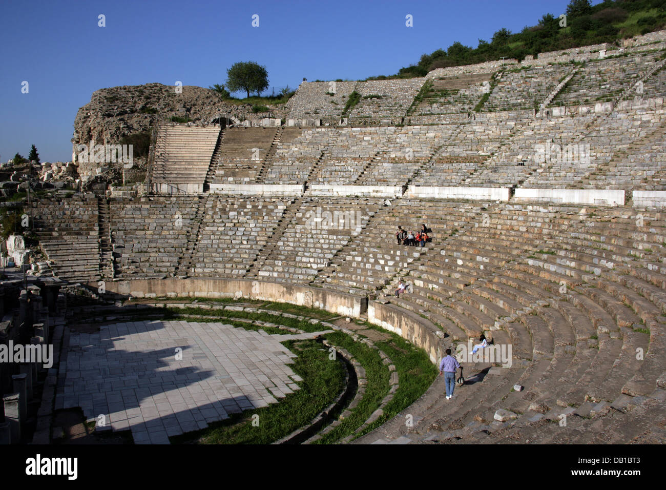 The picture shows the big amphitheatre of the ancient Greek city of ...