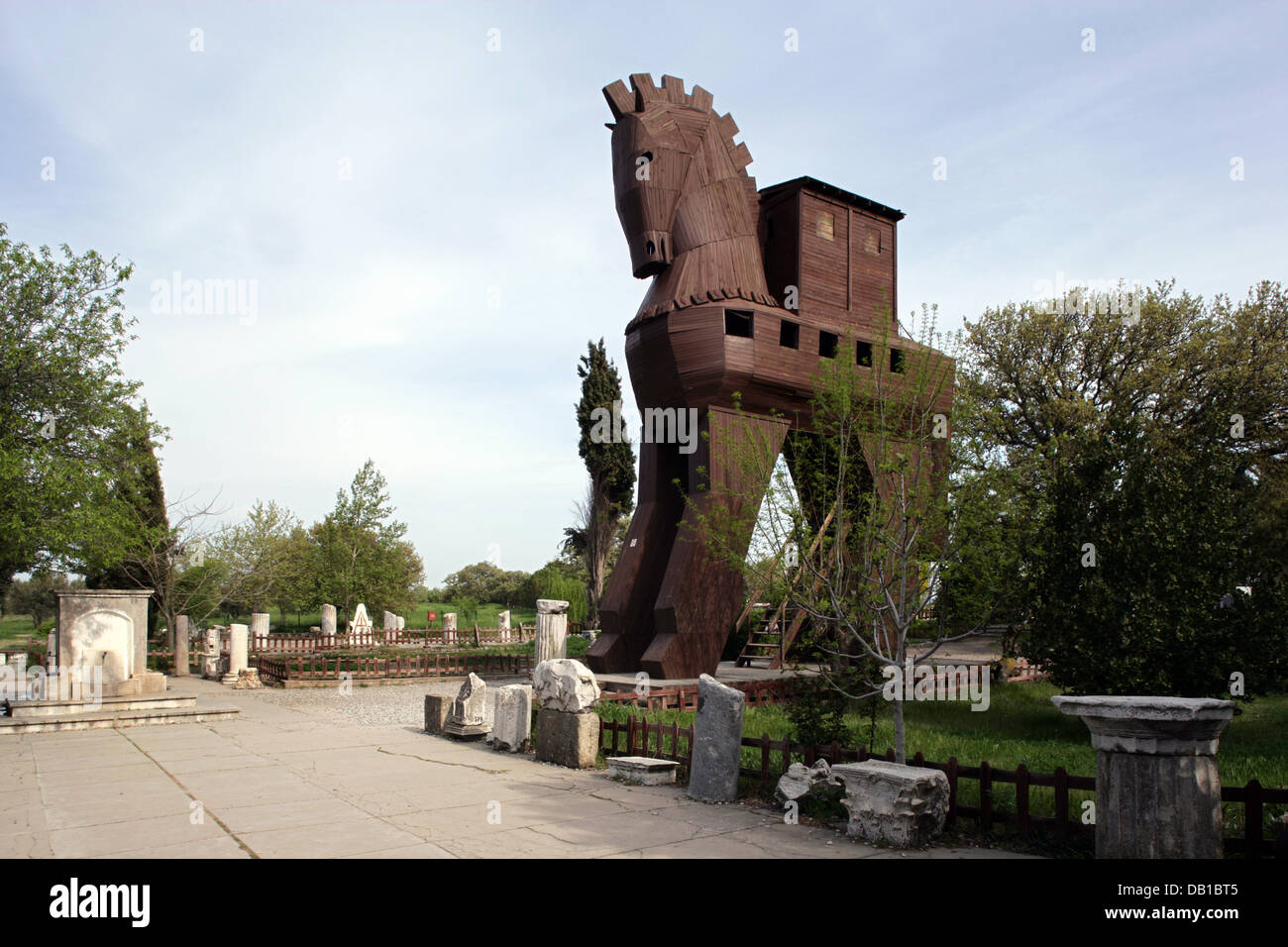A replica of the Troyan Horse is pictured at the premises of the ...