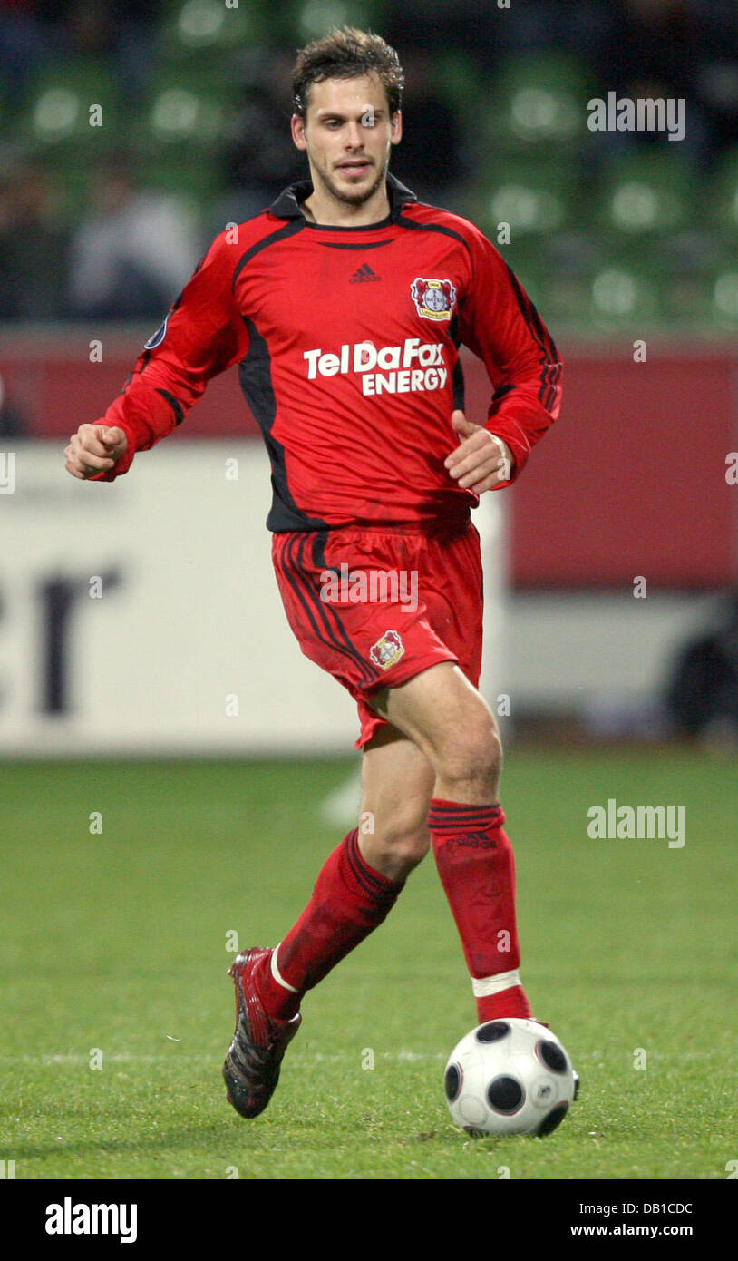 Manuel Friedrich of Bayer 04 Leverkusen is shown in action during the ...