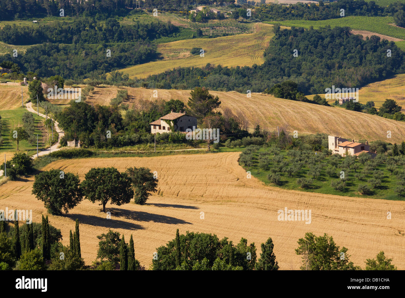 Umbrian hillside landscape Stock Photo - Alamy