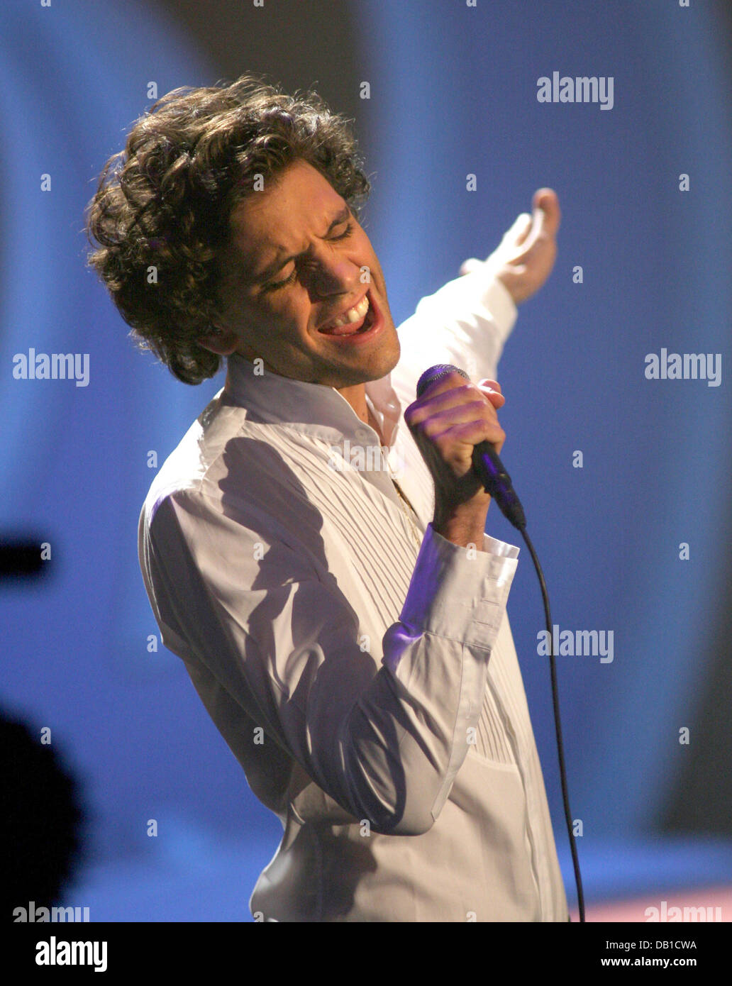 British singer Mika performs during the ZDF TV show 'Wetten, dass ...