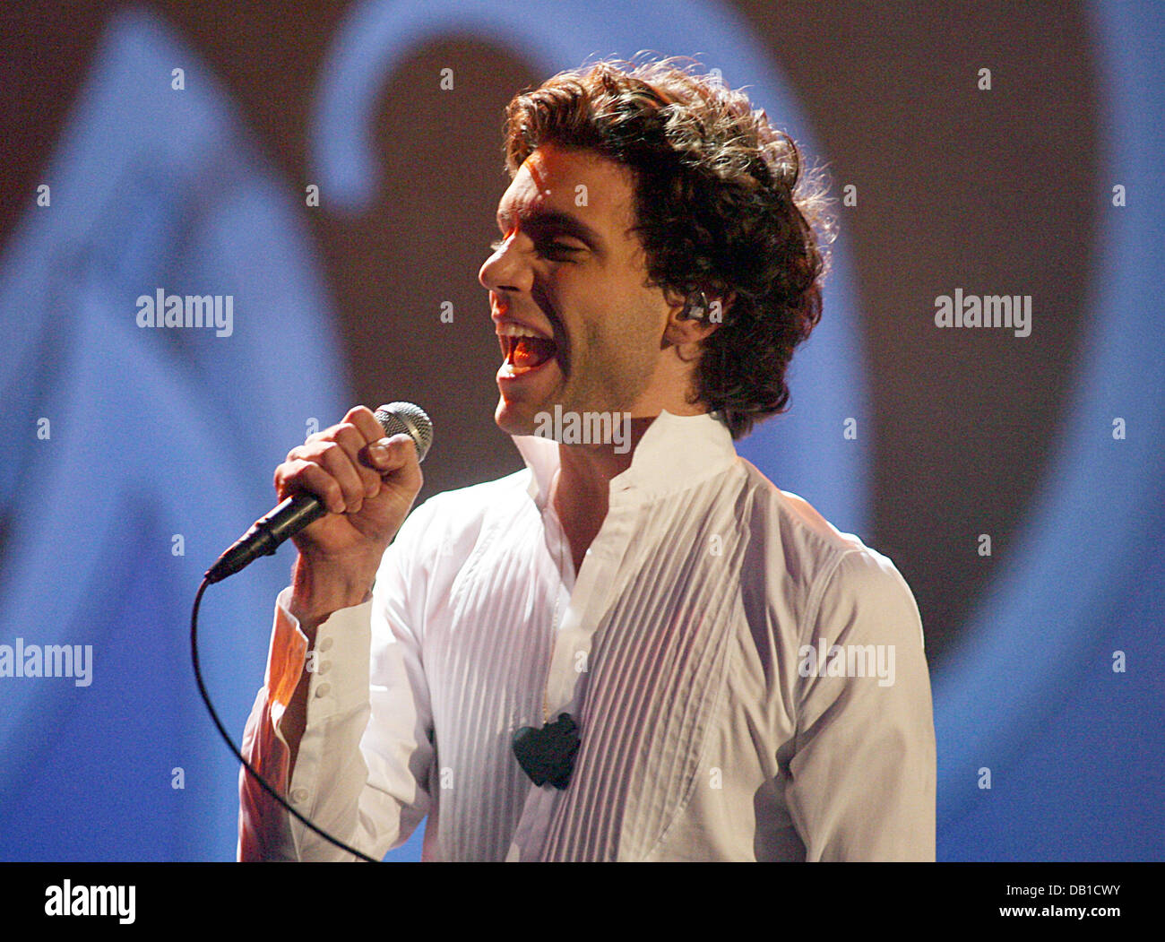 British singer Mika performs during the ZDF TV show 'Wetten, dass ...