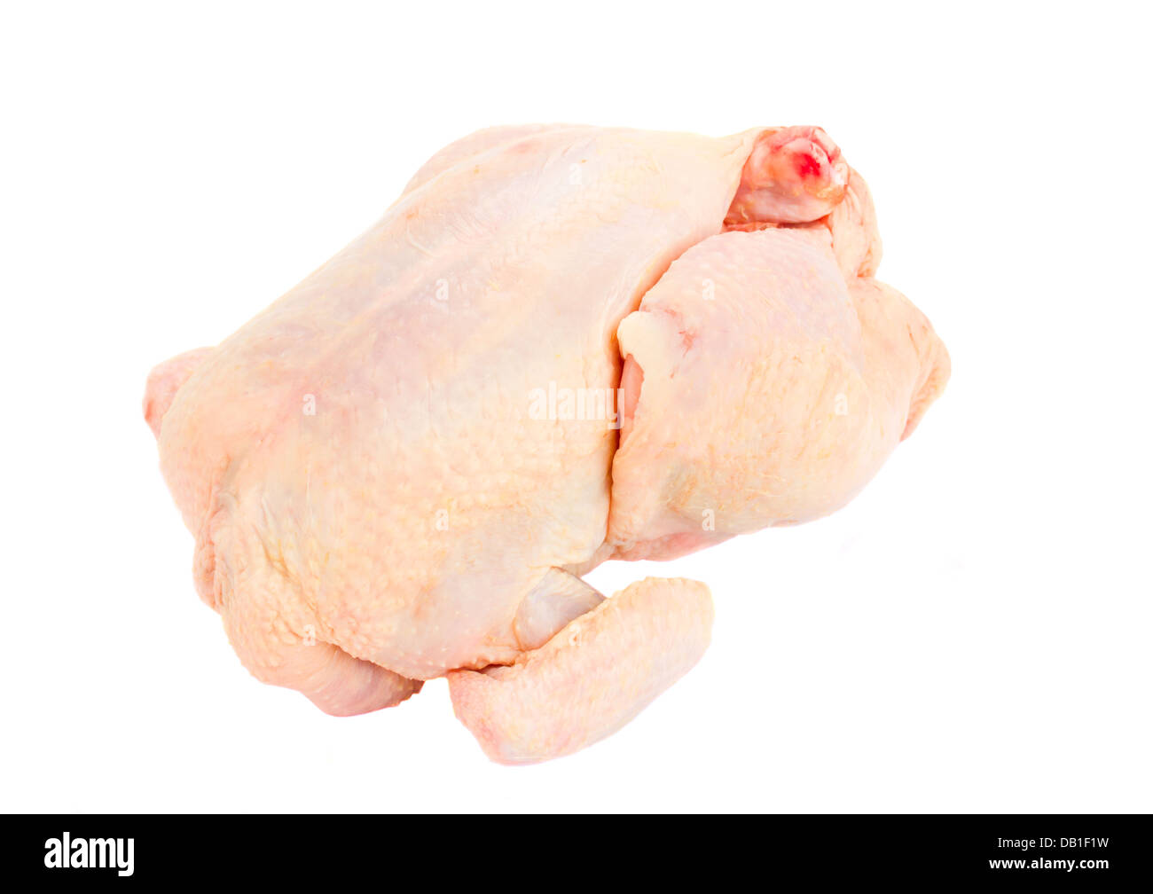 Raw hen on a white background Stock Photo - Alamy