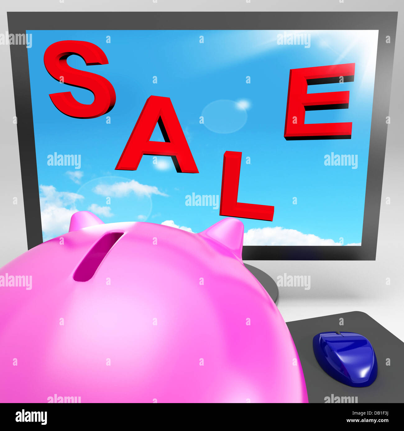Sale On Monitor Showing Clearances Stock Photo - Alamy