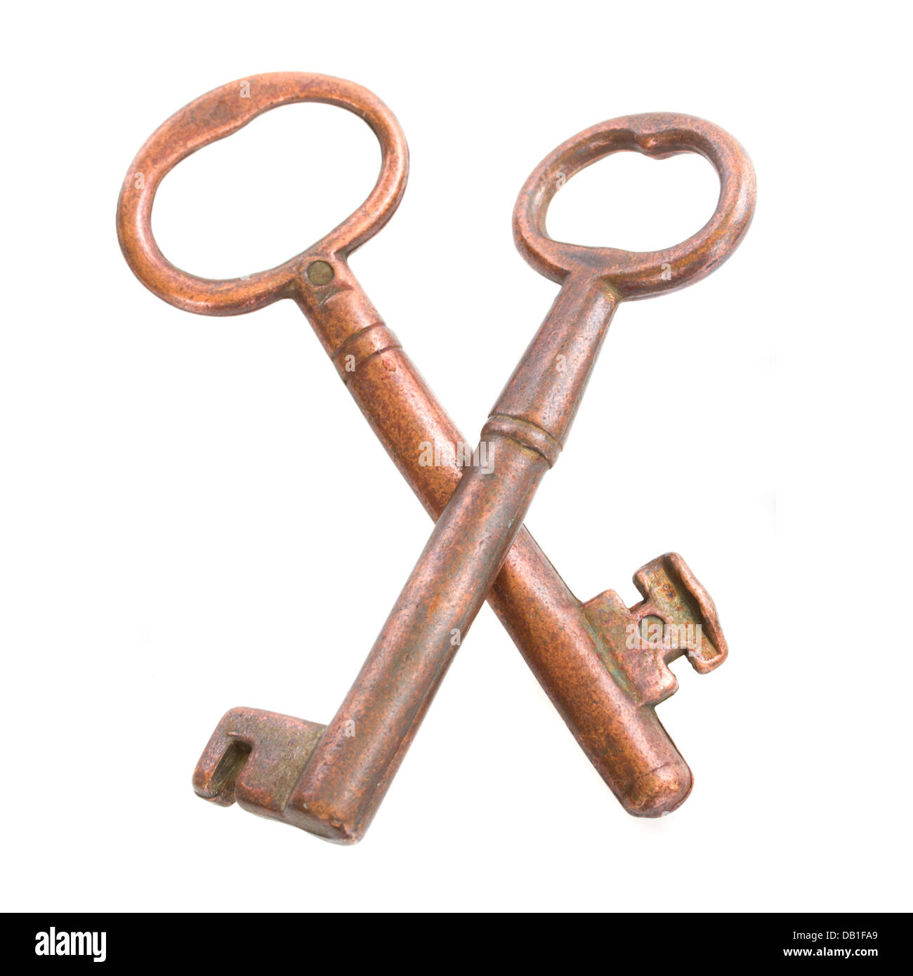 two vintage keys Stock Photo - Alamy