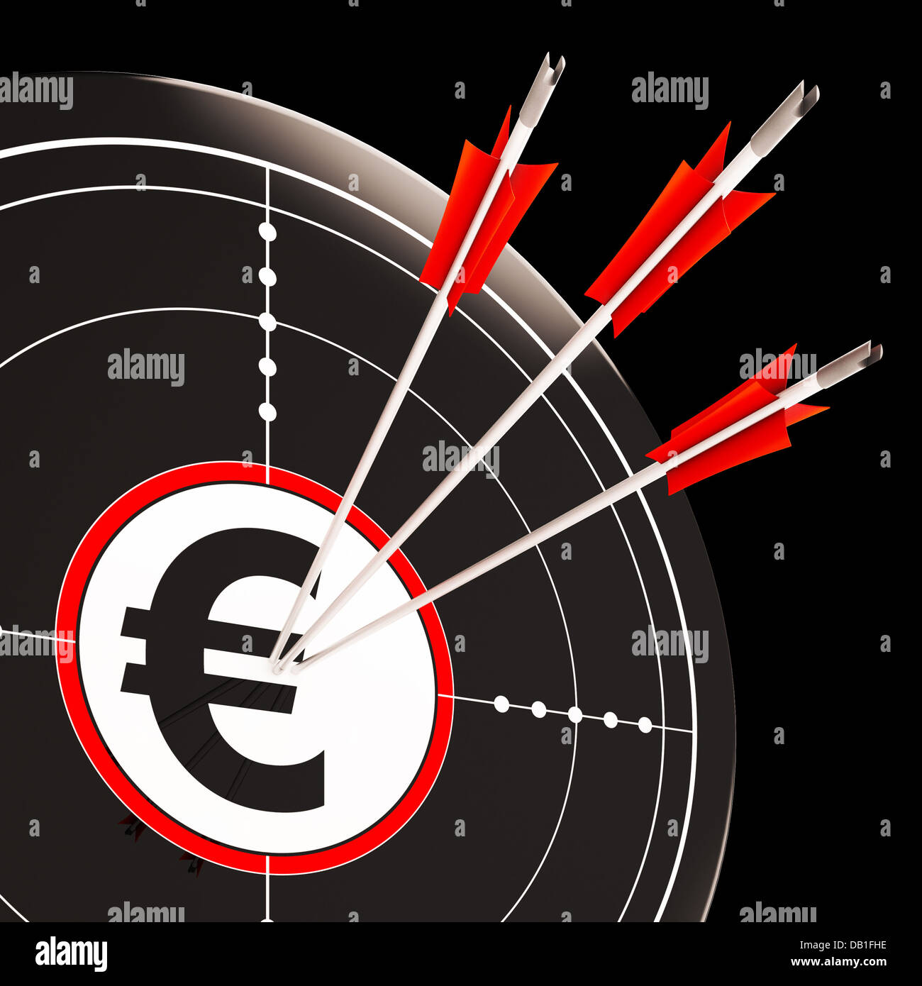 Euro Target Shows Security In Europe Stock Photo - Alamy