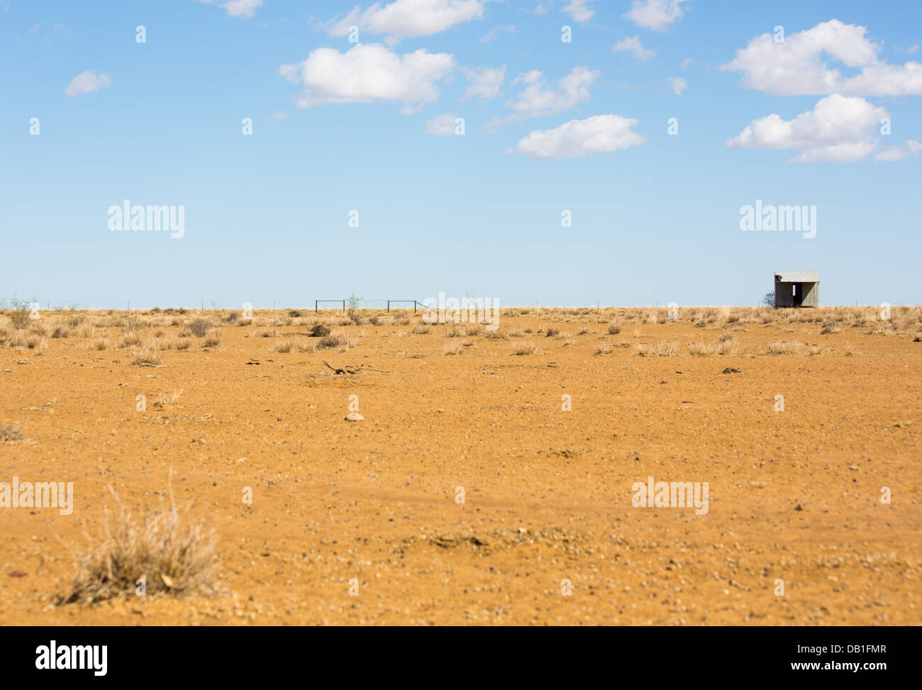 Dry, barren ground in drought conditions in outback Queensland ...