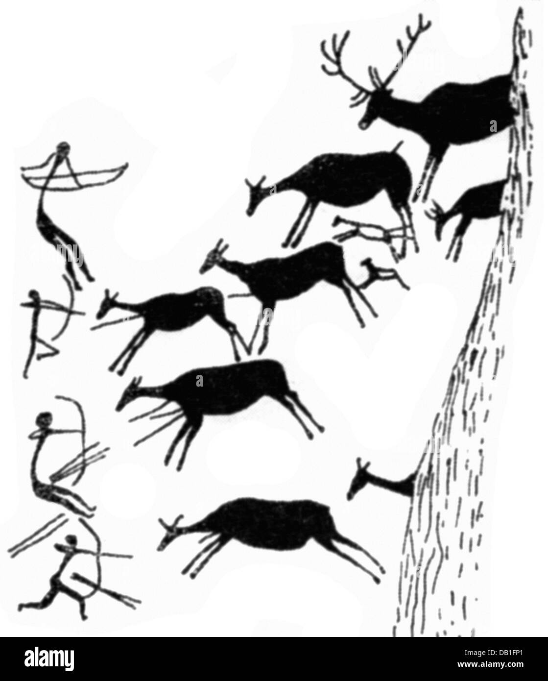 Cave painting spain Black and White Stock Photos & Images - Alamy