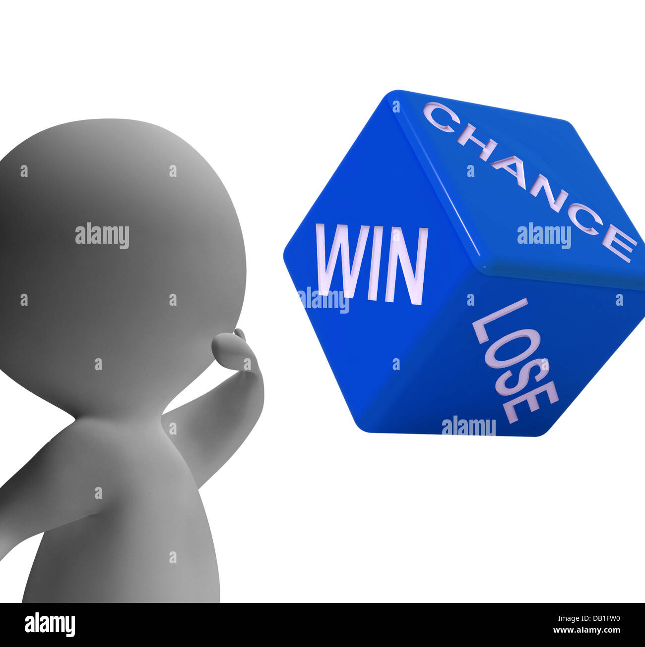 Chance Win Lose Dice Shows Gambling And Risk Stock Photo - Alamy