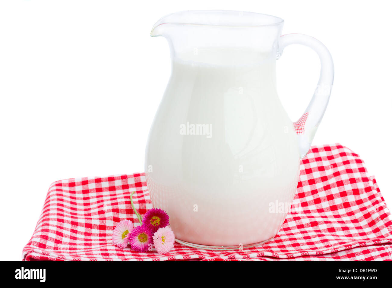 glass pitcher full of milk Stock Photo - Alamy