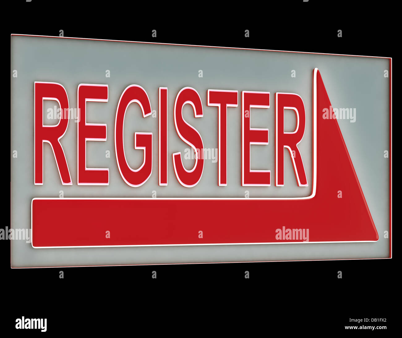 Register Sign Button Showing Members Subscriptions Stock Photo - Alamy