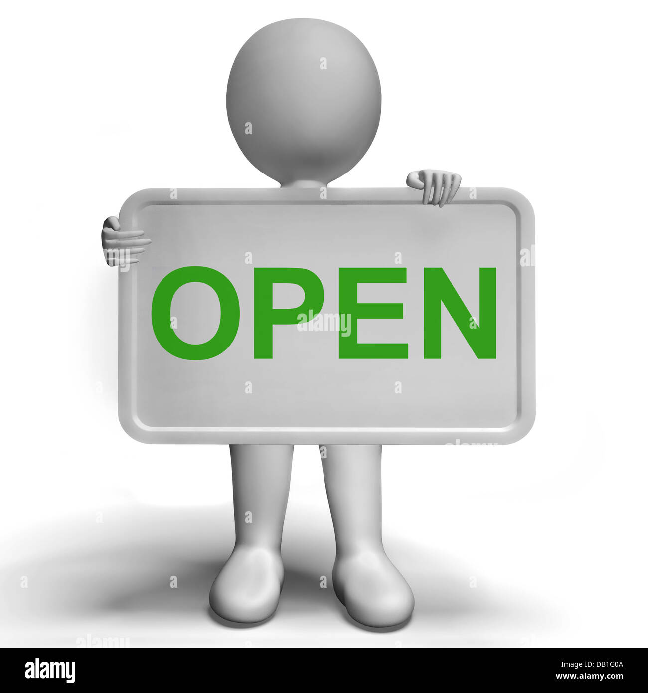 Open Sign Showing New Store Launch Or Opening Stock Photo - Alamy