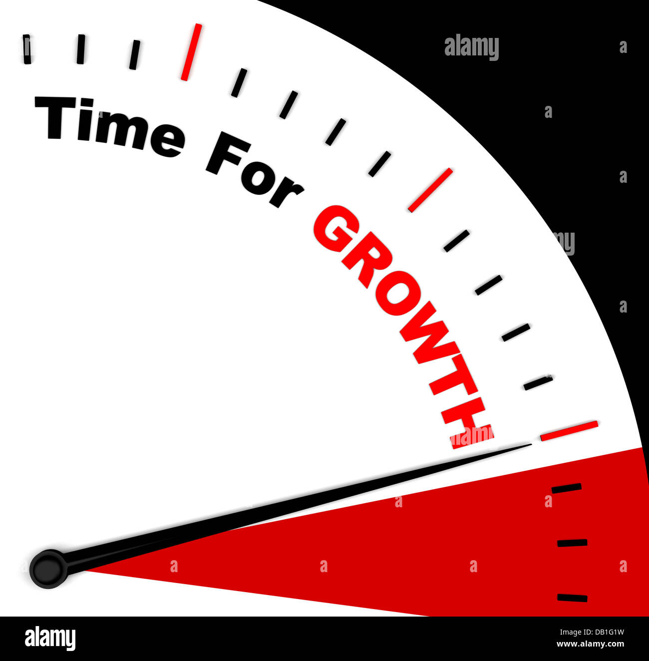 Time For Growth Message Representing Increasing Or Rising Stock Photo ...