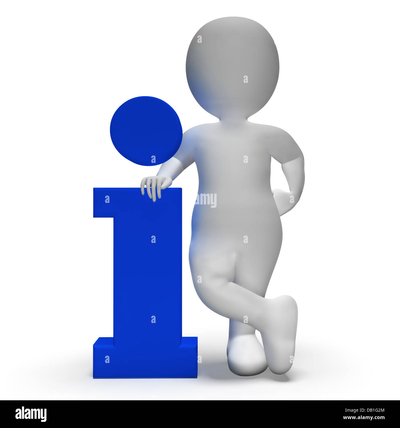 Info Letter And Man Showing Information And Assistance Stock Photo - Alamy