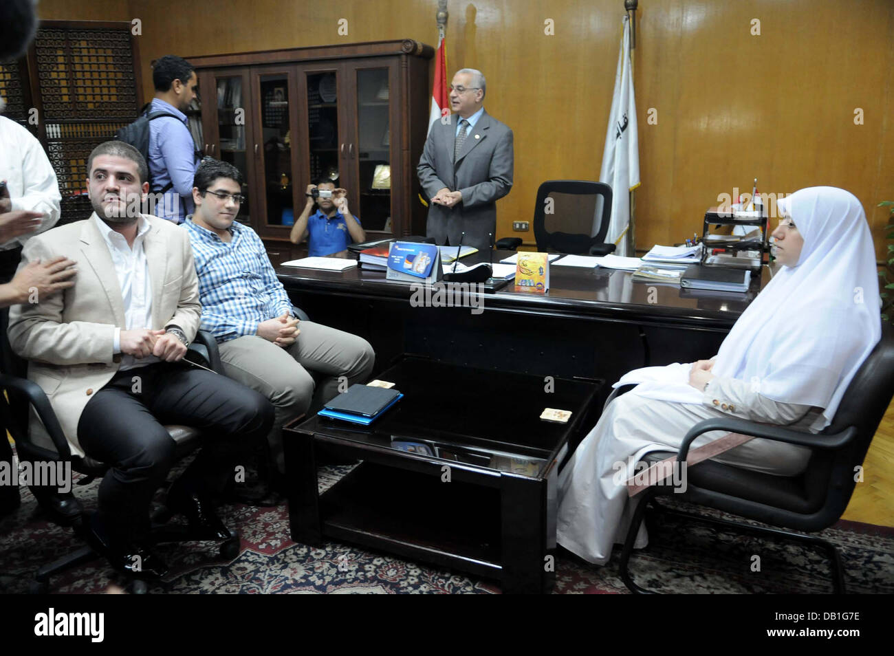 Cairo, Cairo, Egypt. 22nd July, 2013. Shima, Osama and Abdullah Mohamed ...