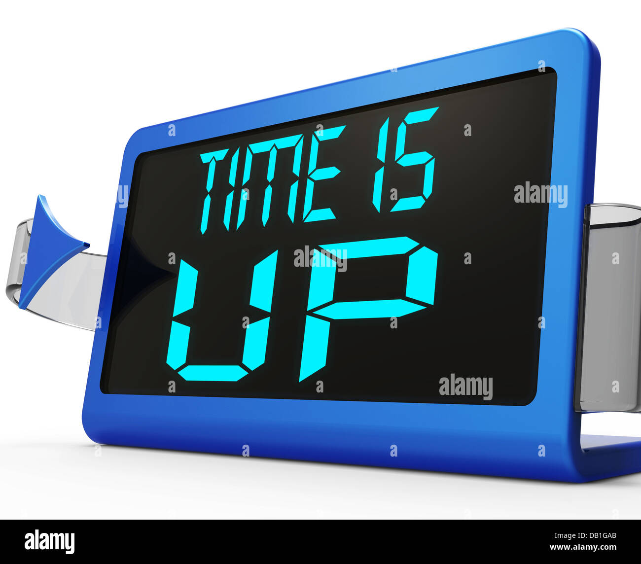 Time Is Up Message Means Deadline Reached Stock Photo - Alamy