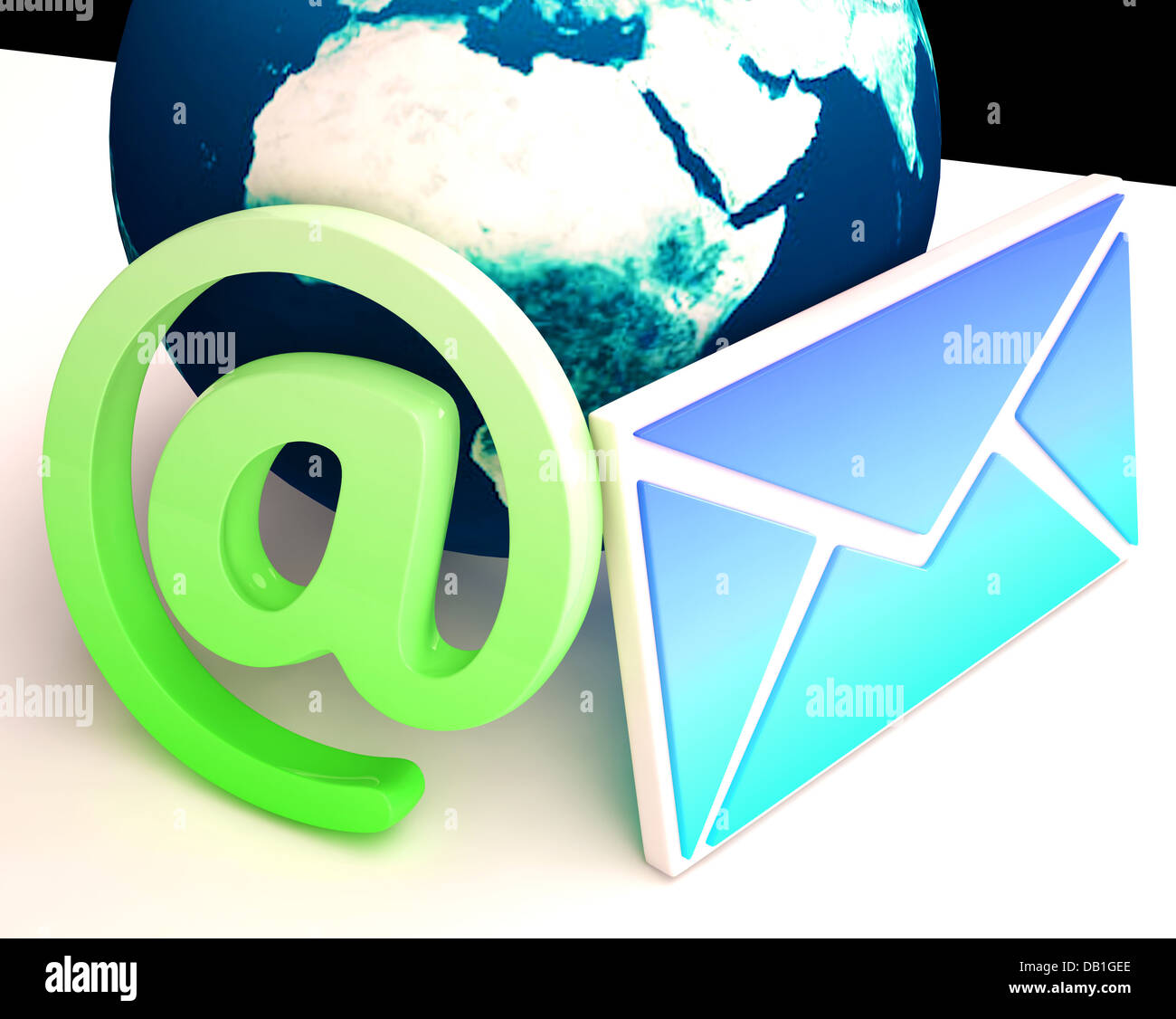 World Email Shows Communication Worldwide Through WWW Stock Photo - Alamy