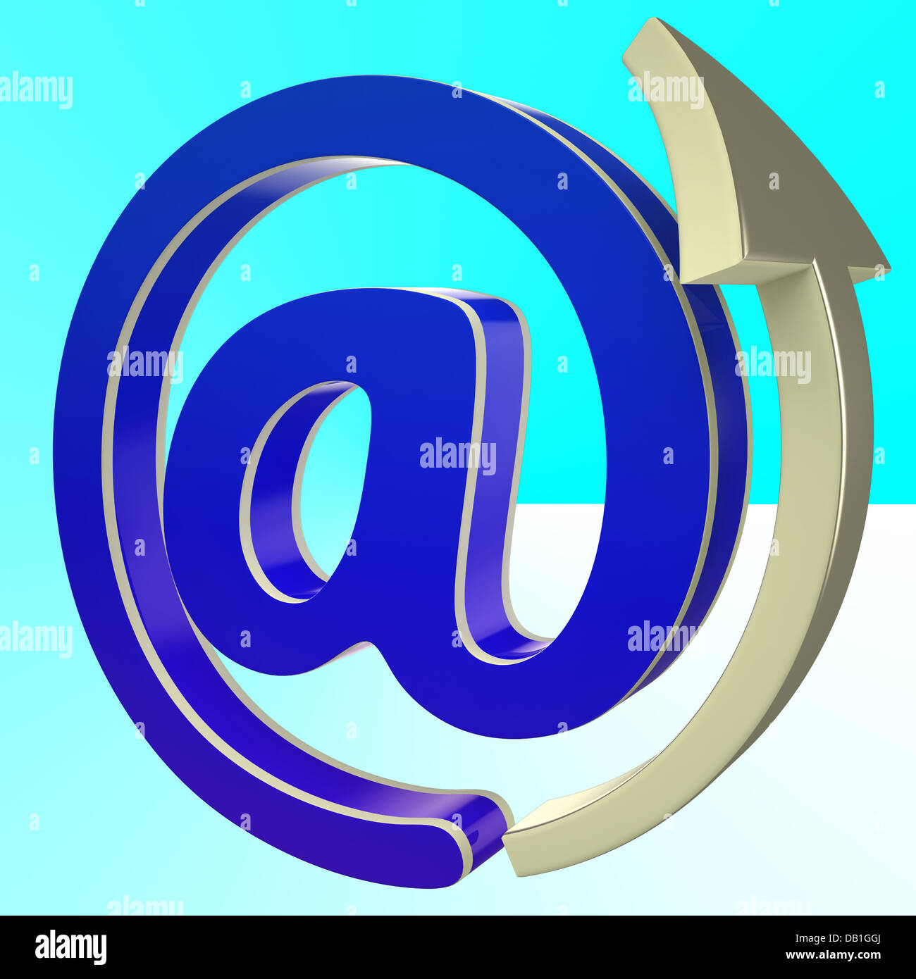 At-Symbol Shows E-mail Through Internet Technology Stock Photo - Alamy