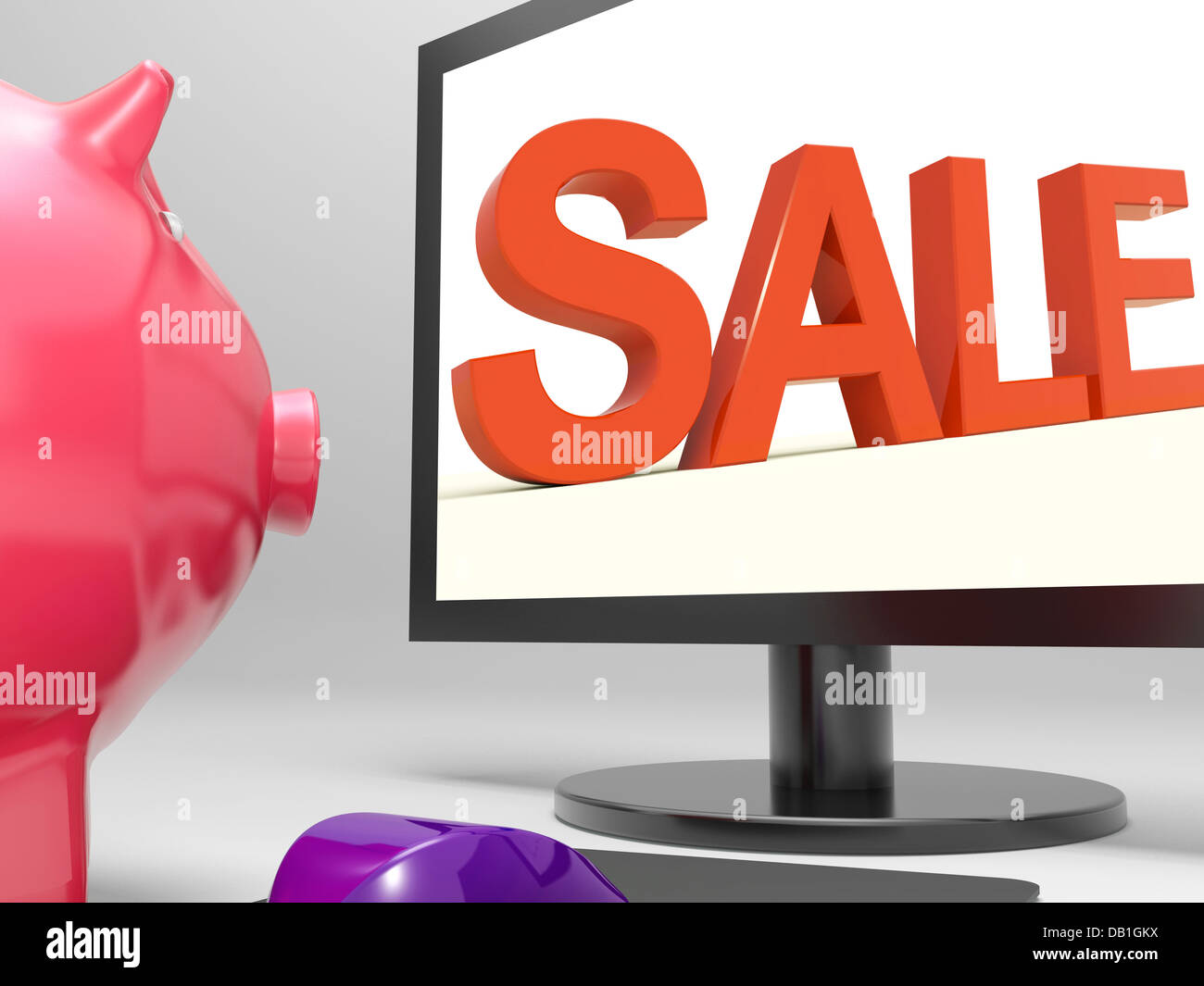 Sale Screen Shows Retail Marketing And Promotion Stock Photo - Alamy