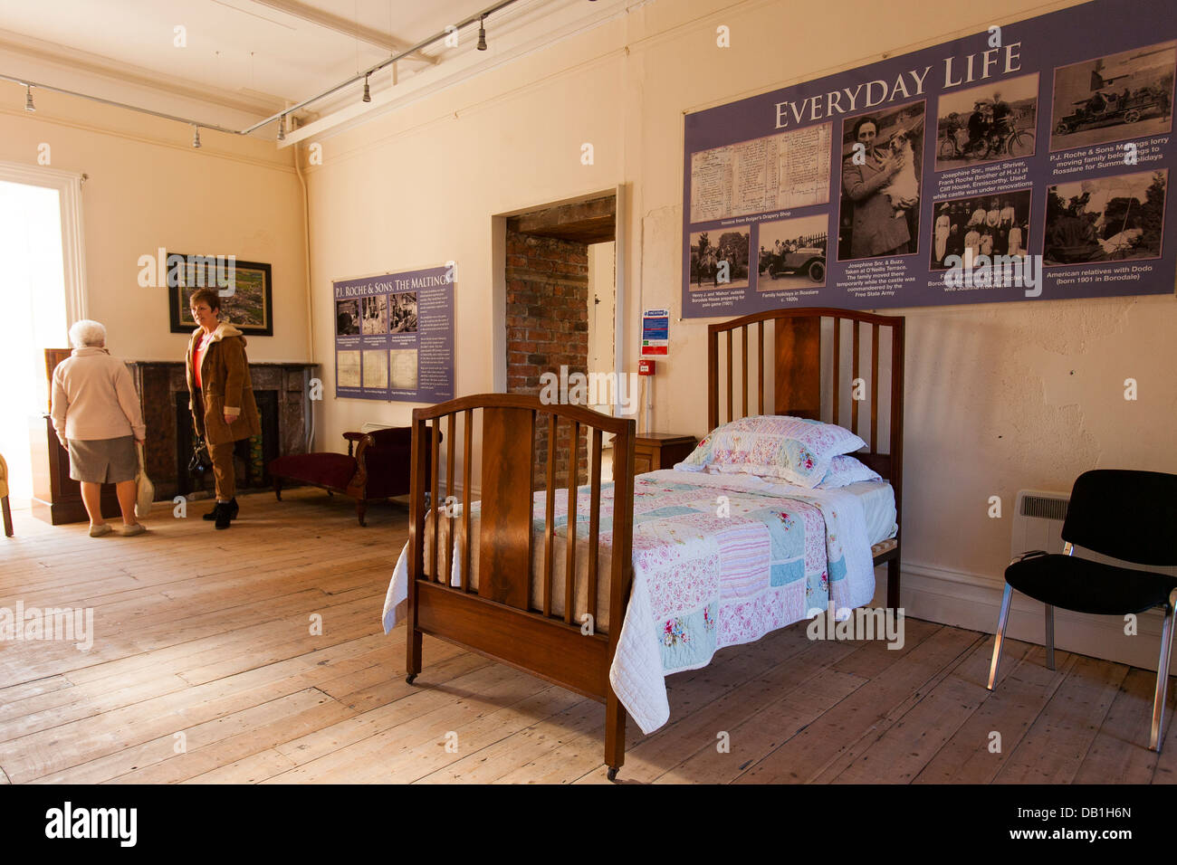 Scenes from the living quarters interior of Enniscorthy Castle Museum ...