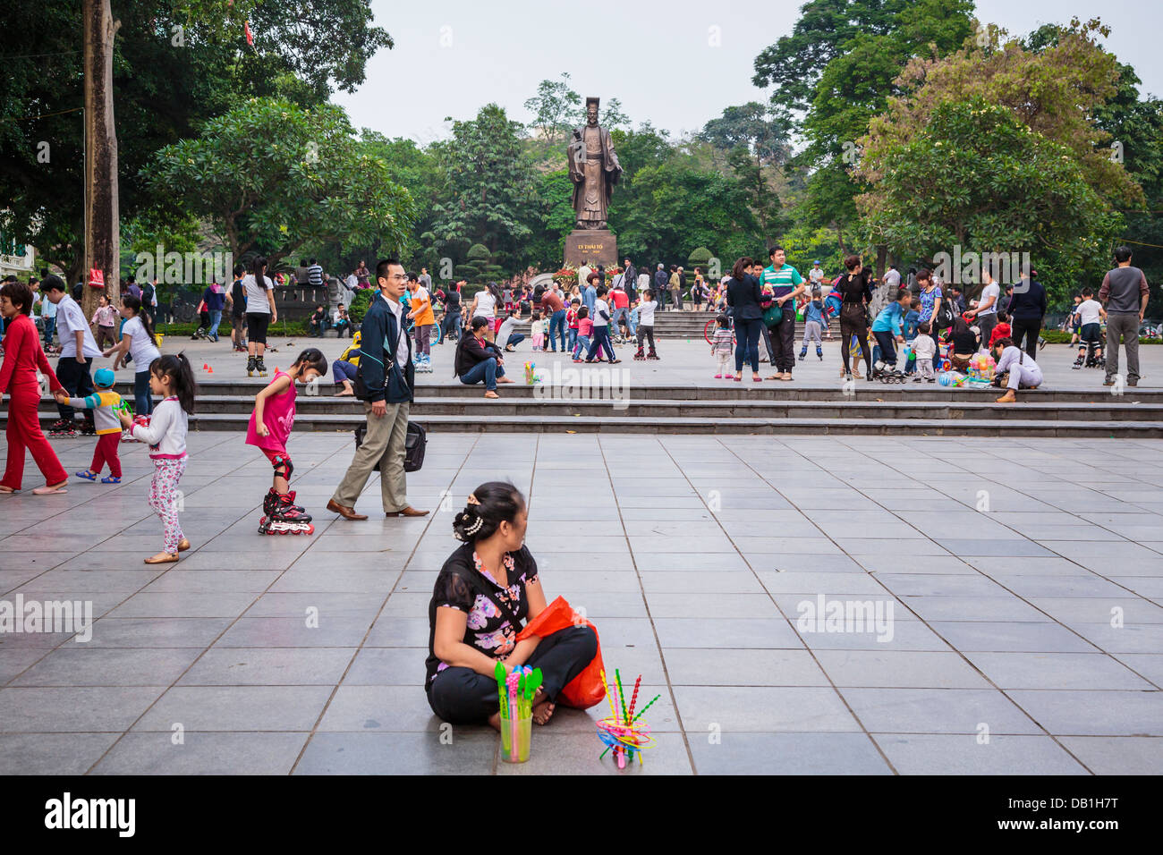 The Ly Thai To statue is located at Indira Gandhi Park, near Hoan Kiem ...