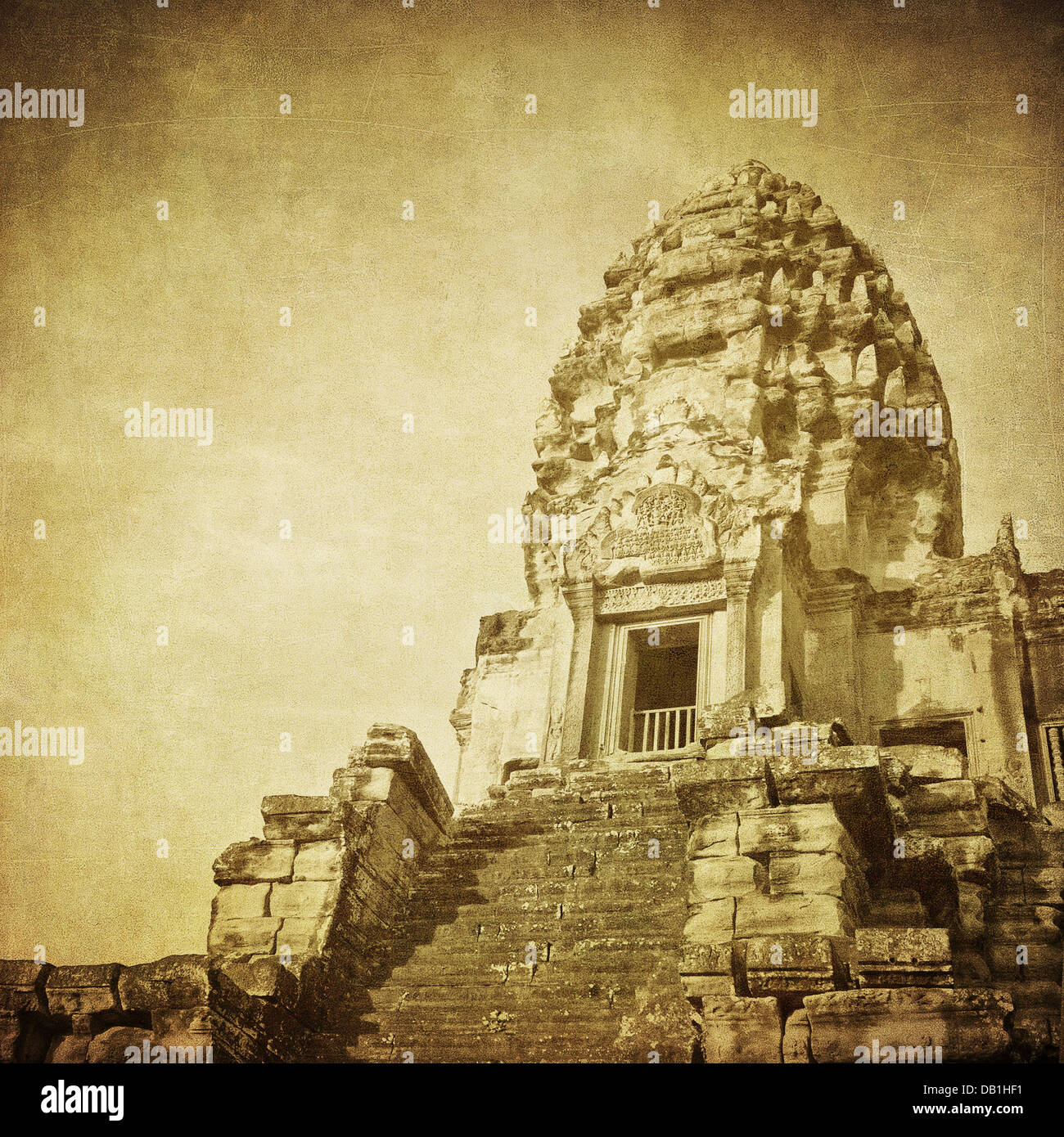 Vintage image of Angkor Wat, Cambodia Stock Photo - Alamy